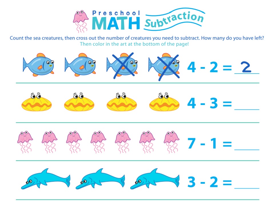 Preschool Math Substraction – EXECUTIVE FUNCTIONS COACHING